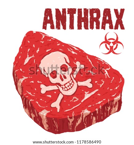 Anthrax Virus Symbol On Red Meat Stock Vector (Royalty Free) 1178586490 ...