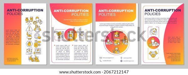 Anti Corruption Activities Brochure Template Fraud Stock Vector ...
