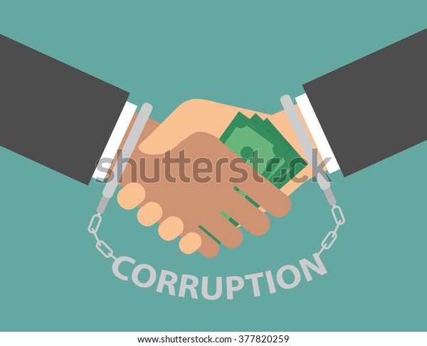 Anti Corruption Concept Hand Giving Money Stock Vector (Royalty Free ...