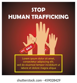 Anti Human Trafficking Campaign Vector Template Stock Vector (Royalty ...