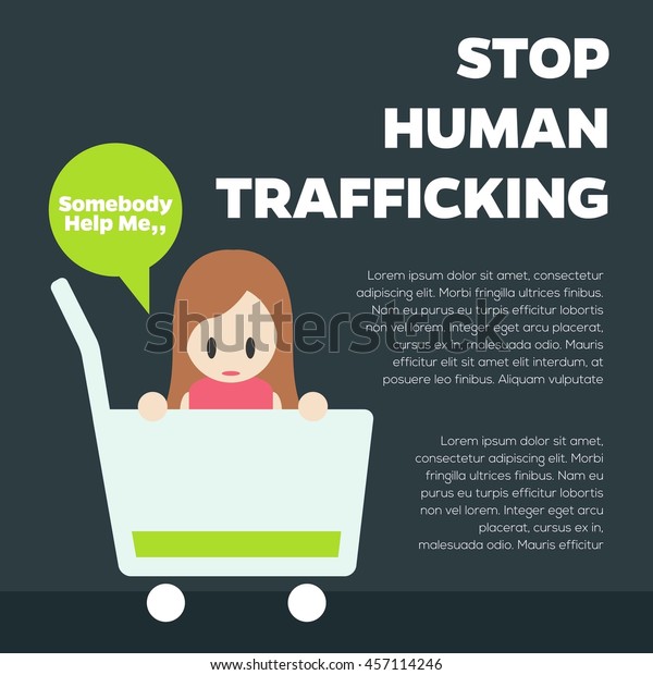 Anti Human Trafficking Campaign Vector Template Stock Vector (Royalty ...