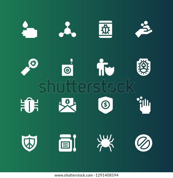 Anti Icon Set Collection 16 Filled Stock Vector (Royalty Free ...