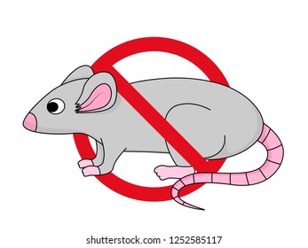 Anti Rat Emblem Stock Vector (Royalty Free) 1252585117