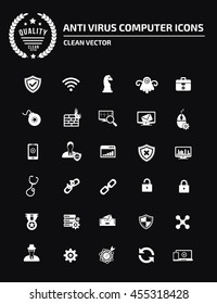 Anti Viruscomputer Icon Setvector Stock Vector (Royalty Free) 455318428 ...