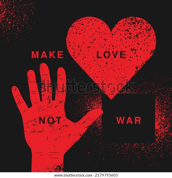 Anti War Pacifist Peace Typographic Vintage Stock Vector (Royalty Free ...