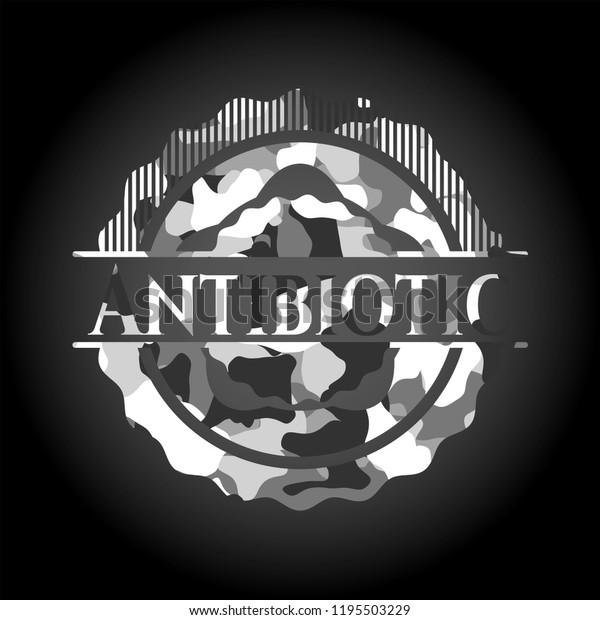 Antibiotic Grey Camo Emblem Stock Vector (Royalty Free) 1195503229 ...