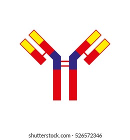 Antibody Icon Vector Illustration: vector de stock (libre de regalías ...