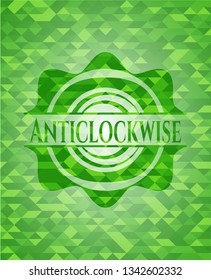 Anticlockwise Green Emblem Triangle Mosaic Background Stock Vector ...