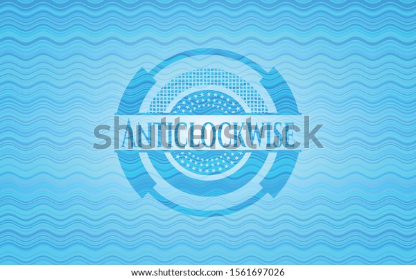 Anticlockwise Light Blue Water Wave Emblem Stock Vector (Royalty Free ...