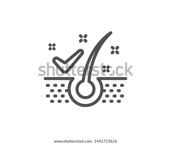 Antidandruff Flakes Line Icon Dandruff Shampoo Stock Vector (Royalty ...
