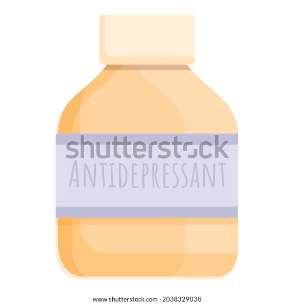 Antidepressant Bottle Icon Cartoon Vector Medication Stock Vector ...