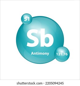 Antimony Stibium Sb Icon Structure Chemical Stock Vector (Royalty Free ...