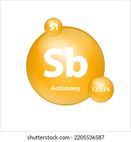 Antimony Stibium Sb Icon Structure Chemical Stock Vector (Royalty Free ...