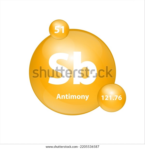 Antimony Stibium Sb Icon Structure Chemical Stock Vector (Royalty Free ...