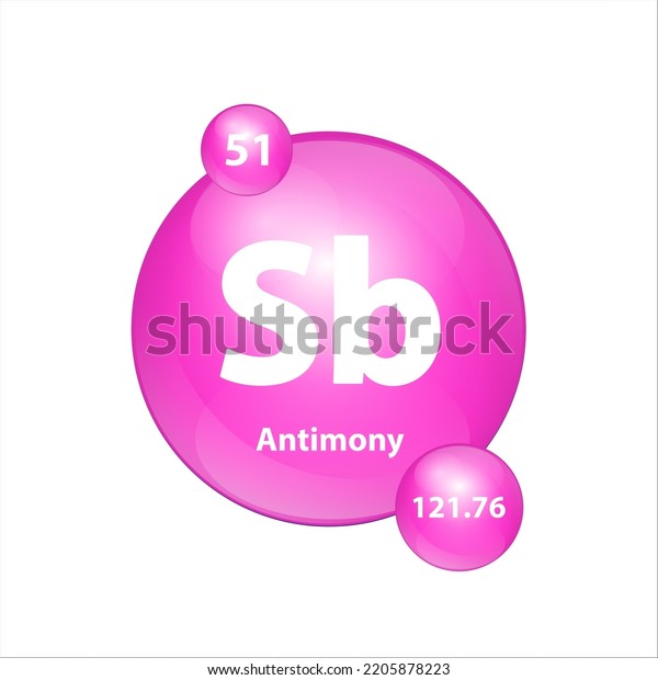 Antimony Stibium Sb Icon Structure Chemical Stock Vector (Royalty Free ...