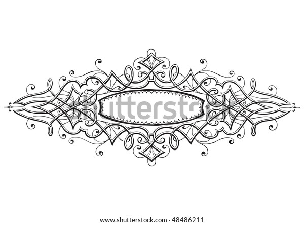 Antique Border Engraving Scalable Editable Vector Stock Vector (Royalty ...