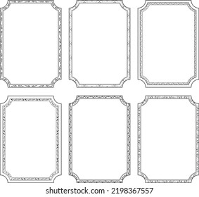 Antique Classic Western Frame Decoration Luxury Stock Vector (Royalty ...