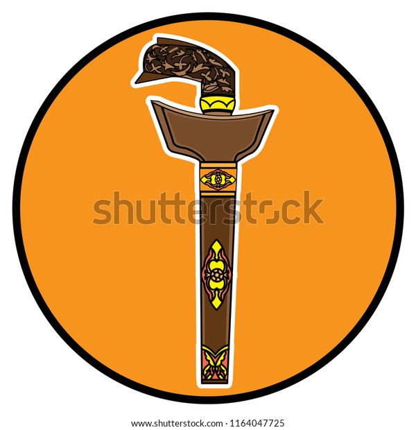 Antique Deadly Dagger Malay Tradition Culture Stock Vector (Royalty ...