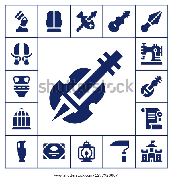Antique Icon Set 17 Filled Antique Stock Vector (Royalty Free) 1299928807