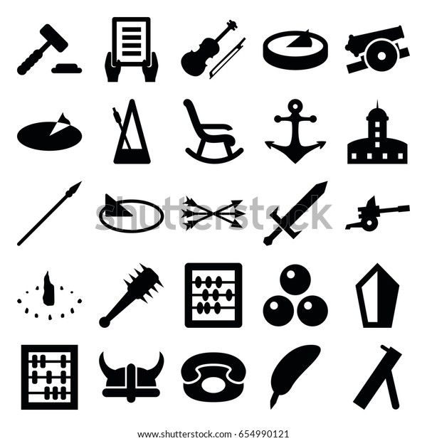 Antique Icons Set Set 25 Antique Stock Vector (Royalty Free) 654990121 ...