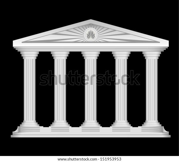 Antique Roman Temple Design Stock Vector (Royalty Free) 151953953 ...