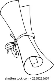 Antique Scroll Isolated Vector Illustration Silhouette Stock Vector ...