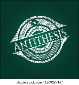 Antithesis Chalk Emblem Written On Blackboard Stock Vector (Royalty ...