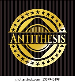 Antithesis Gold Emblem Badge Vector Illustration Stock Vector (Royalty ...