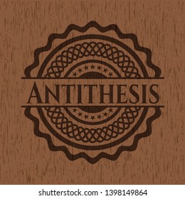 Antithesis Wooden Emblem Retro Vector Illustration Stock Vector ...