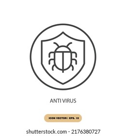 Antivirus Icons Symbol Vector Elements Infographic Stock Vector ...