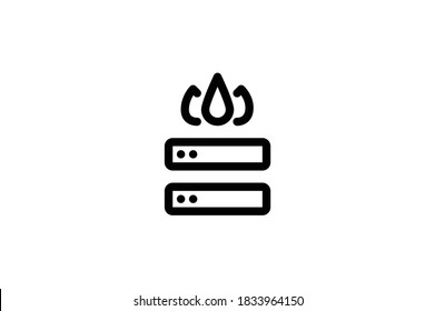 Antivirus Outline Icon Hotlink Server Stock Vector (Royalty Free ...