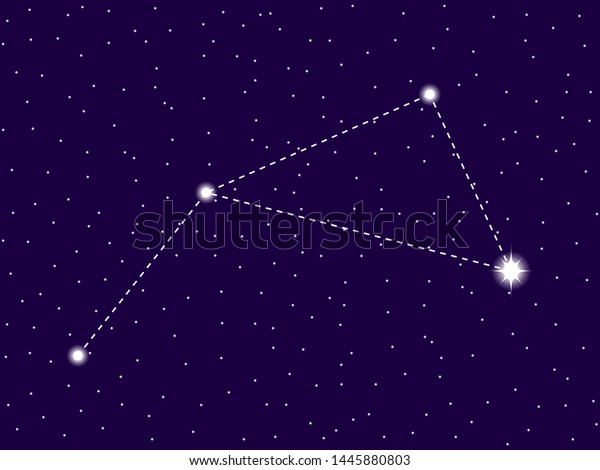 Antlia Constellation Starry Night Sky Cluster Stock Vector (Royalty ...