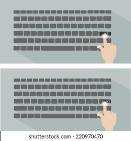 Antonym Symbol On Keyboard Vector Illustration Stock Vector (Royalty ...