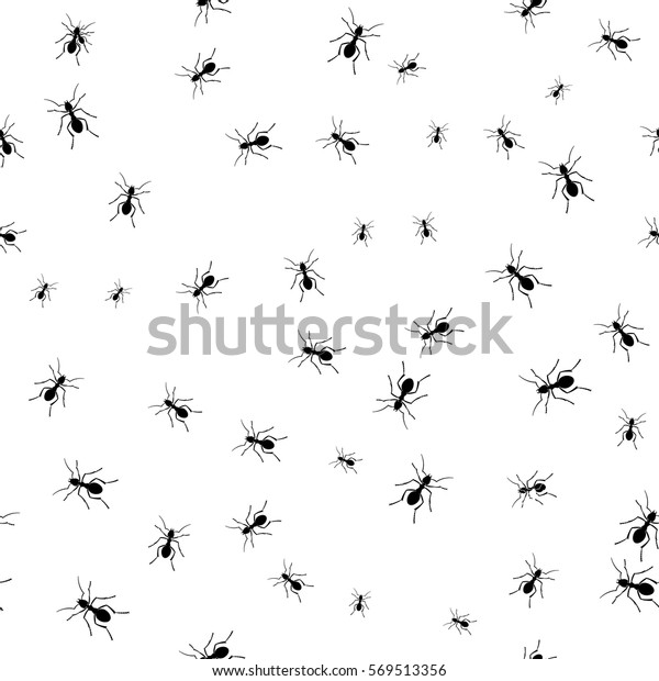 Ants Group Isolated On White Background Stock Vector (Royalty Free ...