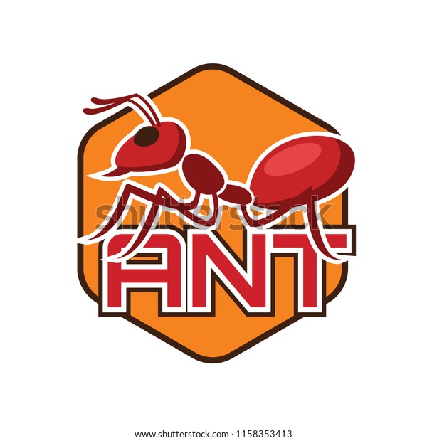 Ants Logo Isolated On White Background Stock Vector (Royalty Free ...