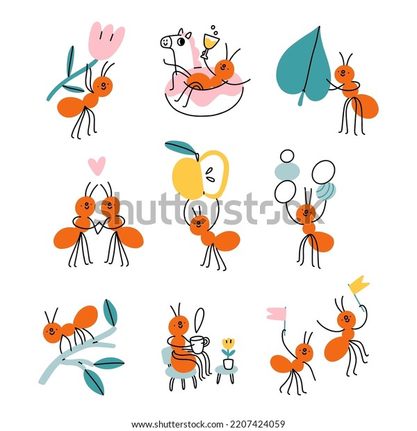 Ants Most Hardworking Creatures They Like Stock Vector (Royalty Free ...