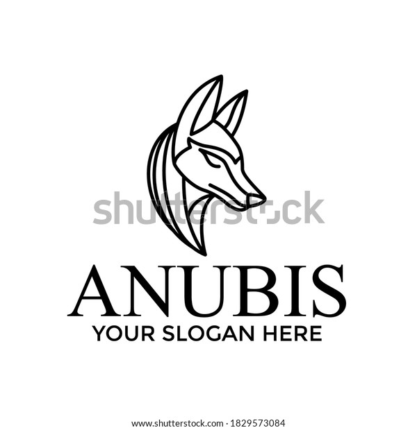 Anubis Outline Logo Design Idea Stock Vector (Royalty Free) 1829573084 ...