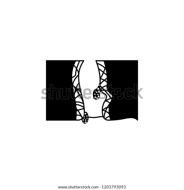 Anus Diagram Hemorrhoids Icon Element Human Stock Vector (Royalty Free ...