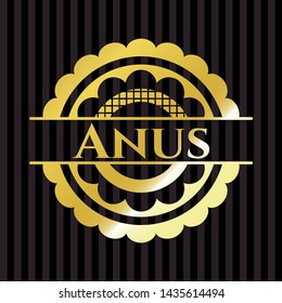 Anus Gold Emblem Badge Vector Illustration Stock Vector (Royalty Free ...