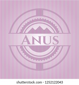 Anus Retro Pink Emblem Stock Vector (Royalty Free) 1252122043