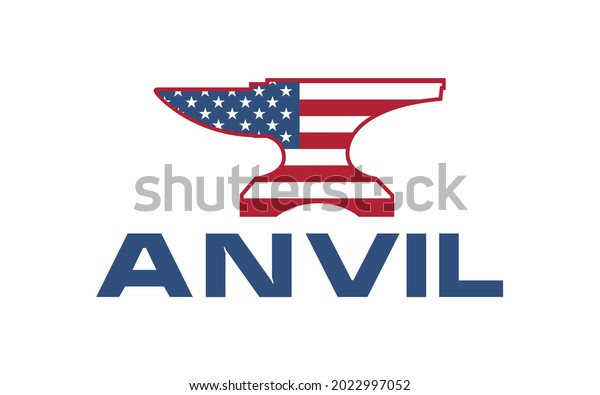 Anvil Flag America Vector Logo Designs Stock Vector (Royalty Free ...