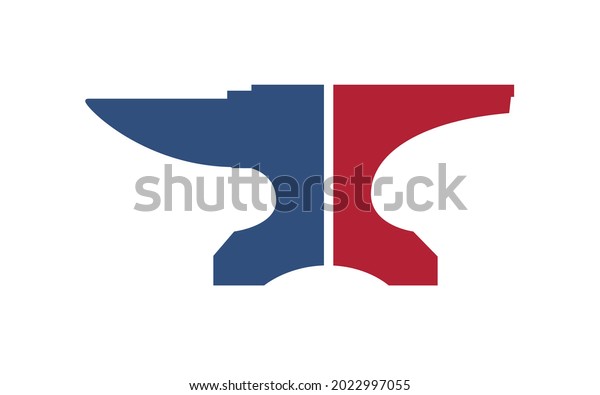Anvil Flag America Vector Logo Designs Stock Vector (Royalty Free ...