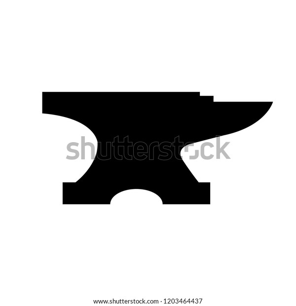 Anvil Icon Logo On White Background Stock Vector (Royalty Free ...