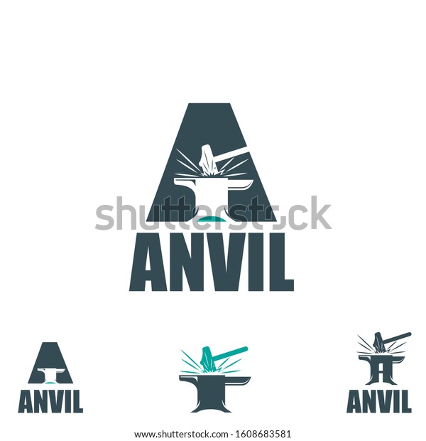 Anvil Letter Based Typeface Logo Vector Stock Vector (Royalty Free ...