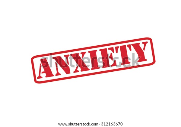 Anxiety Red Rubber Stamp Vector Over: vector de stock (libre de ...