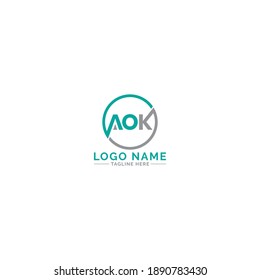 Aok Letter Logo Design Vector Template Stock Vector (Royalty Free ...