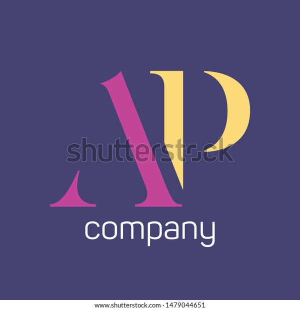 Ap Company Logo Design Monogram Letters Stock Vector (Royalty Free ...