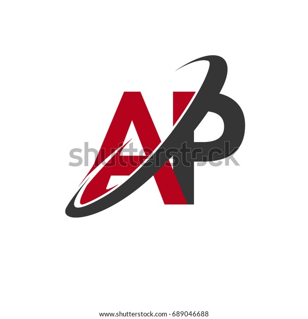 Ap Initial Logo Company Name Colored Stock Vector (Royalty Free) 689046688