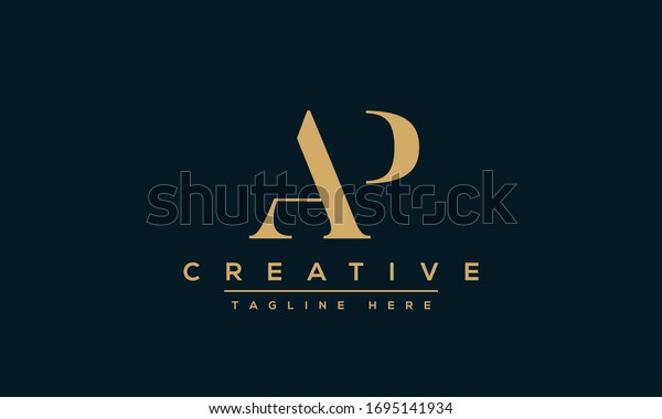 Ap Letter Logo Design Creative Modern Stock Vector (Royalty Free ...