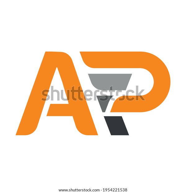 Ap Letters Logo Design Concept Stock Vector (Royalty Free) 1954221538 ...